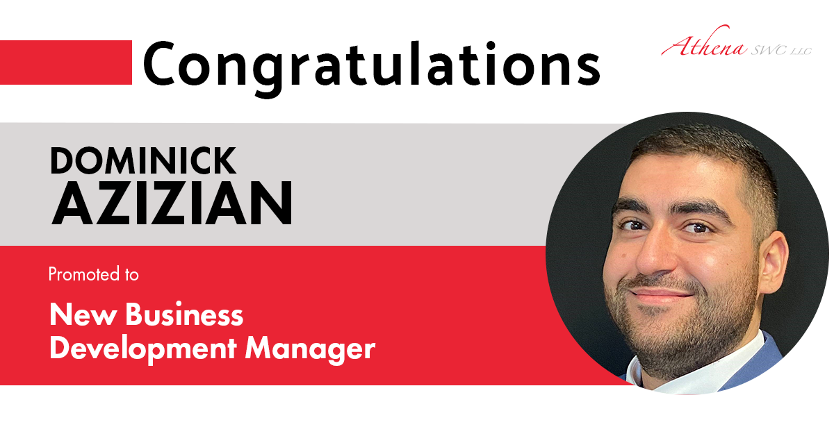 Dominick Azizian Promoted to New Business Development Manager - Athena ...