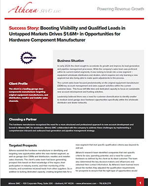 - Athena SWC | Lead Generation for Manufacturing Companies